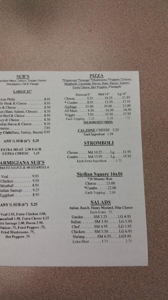 Menu at Anna's Pizza & Italian Restaurant, Surry