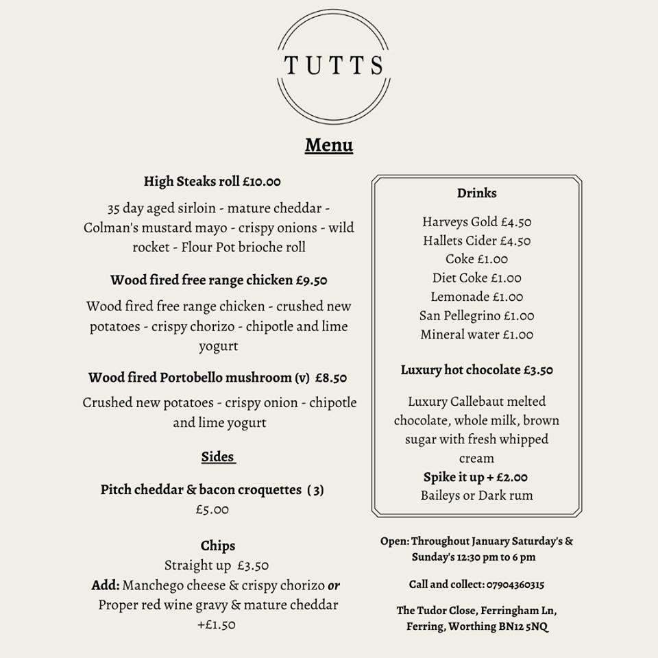Menu at PITCH Restaurant, Worthing
