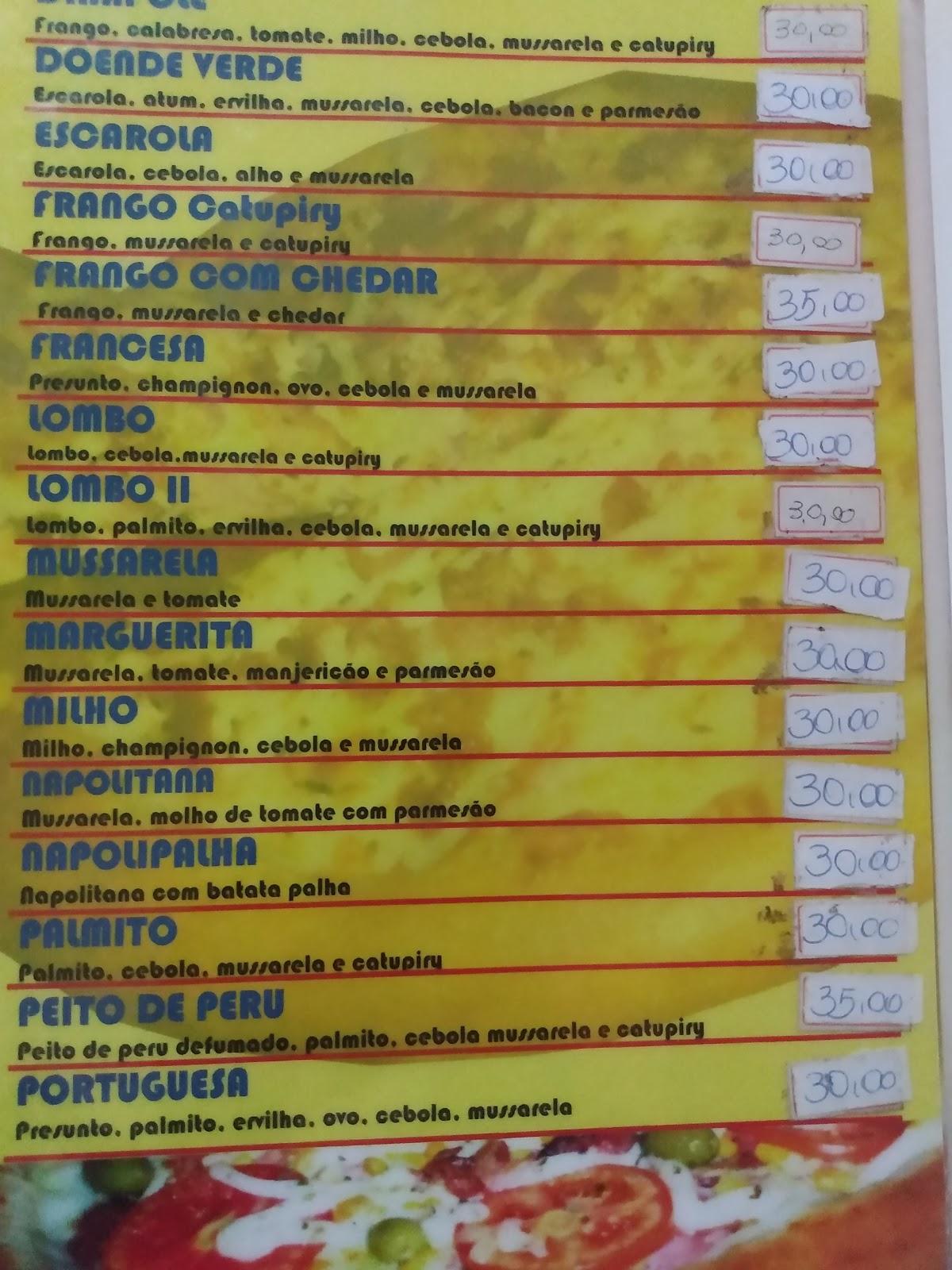 Menu em Pizzaria Spider Man, Vinhedo