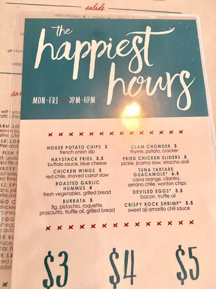 Menu at The Montauk restaurant, Scottsdale