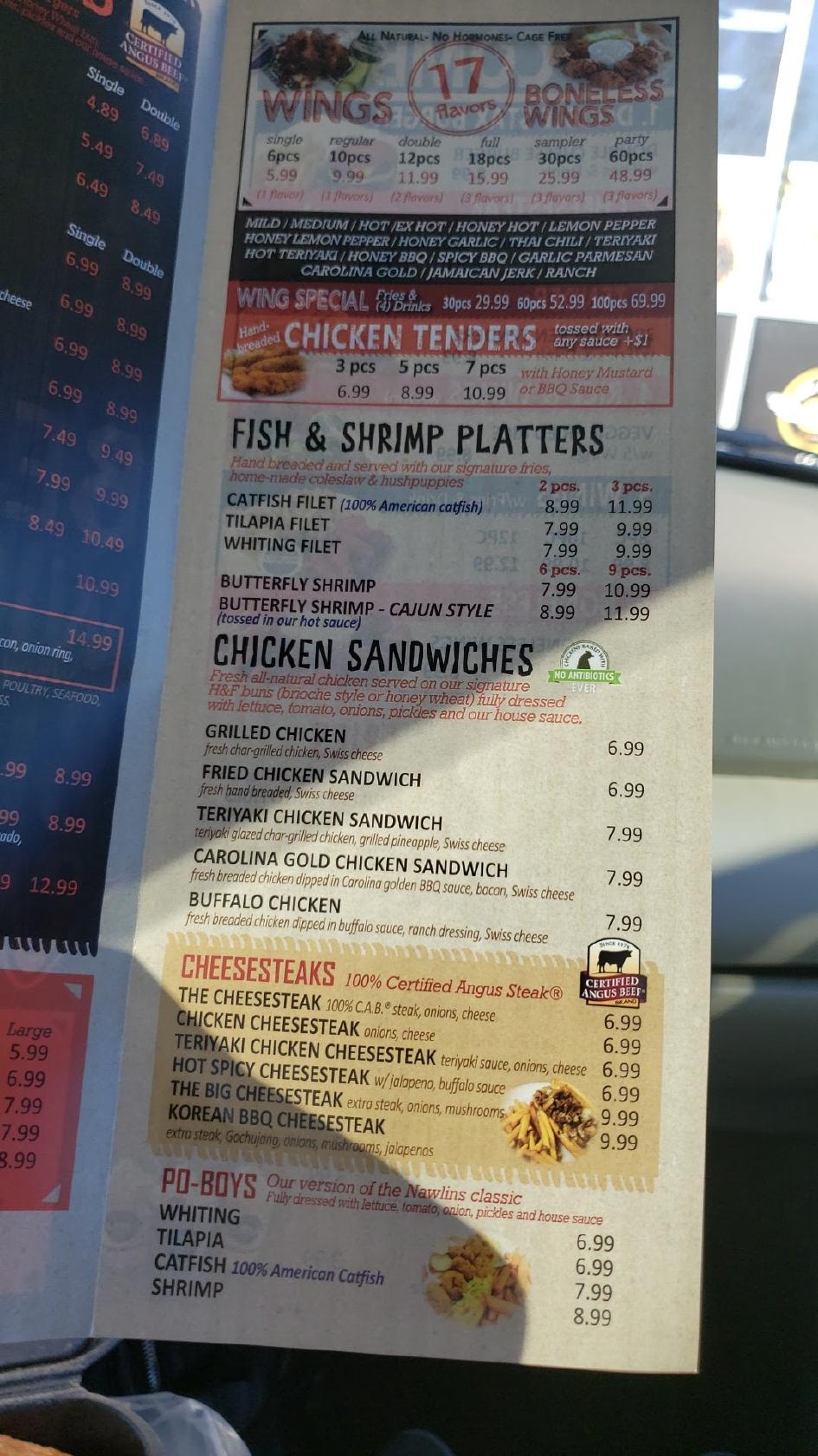 Menu at WNB Factory - Wings & Burger restaurant, Montgomery