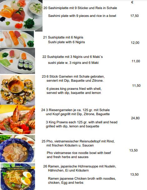 Menu at Pacific Food House restaurant, Ramstein-Miesenbach
