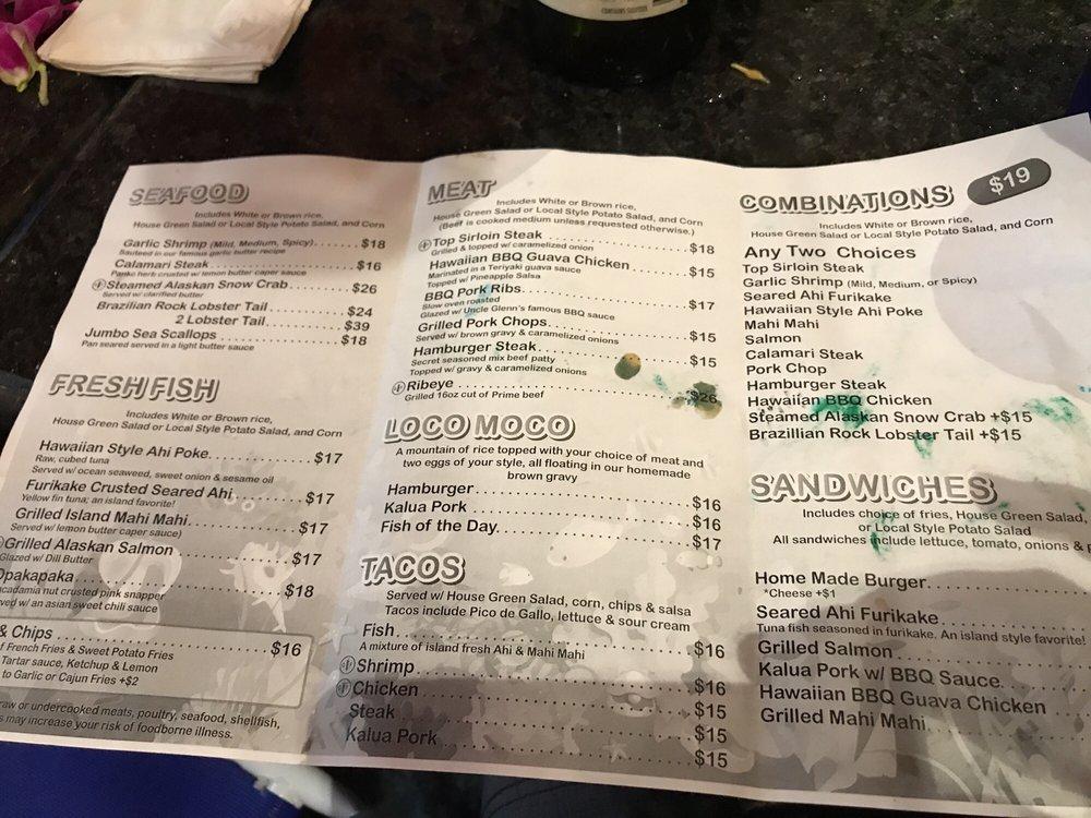 Menu at Blue Water Shrimp & Seafood Hilton Hawaiian Village restaurant ...