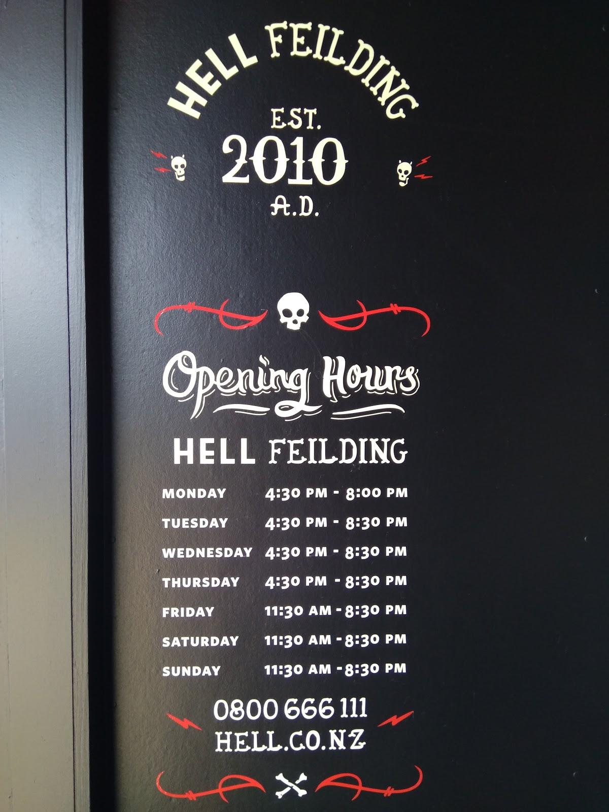 Menu at HELL Pizza Feilding restaurant, Feilding