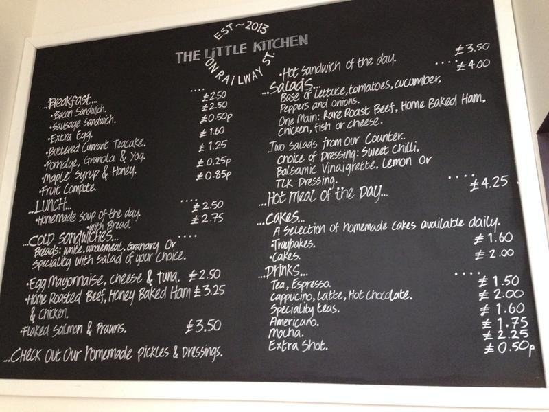 Menu at The Little Kitchen cafe, Huddersfield