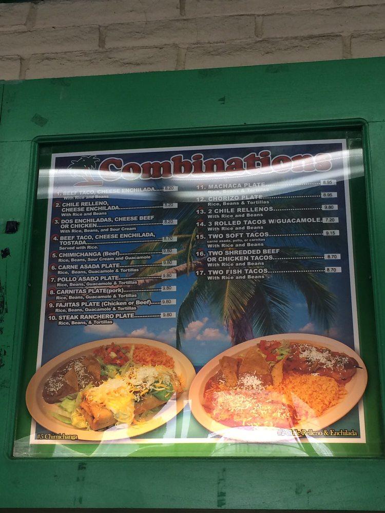 Menu at Palmitos Mexican Eatery restaurant, San Diego