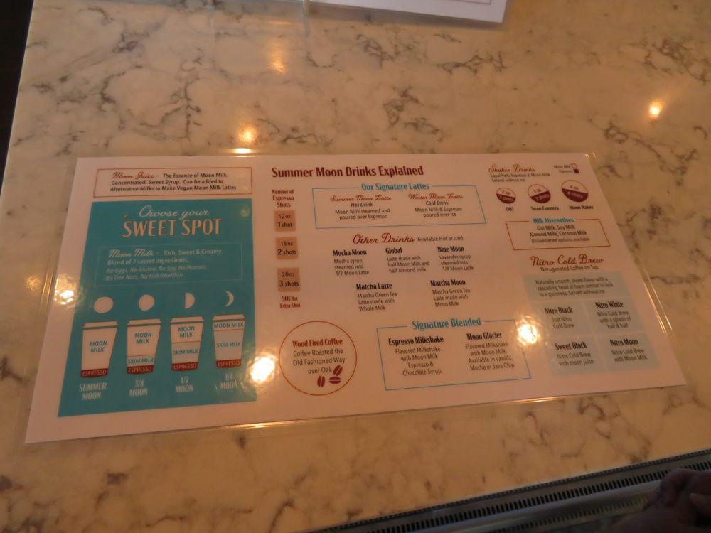 Menu at Summer Moon Coffee cafe, Round Rock