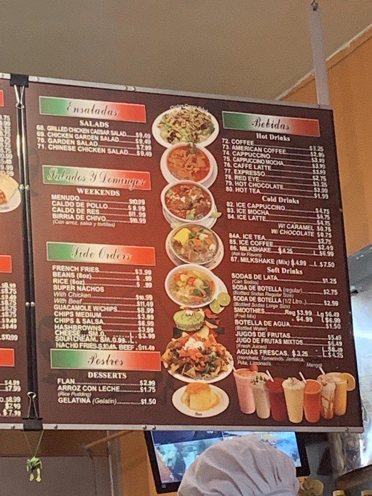 Menu at Las Ranas Cafe, Los Angeles, W Adams Blvd
