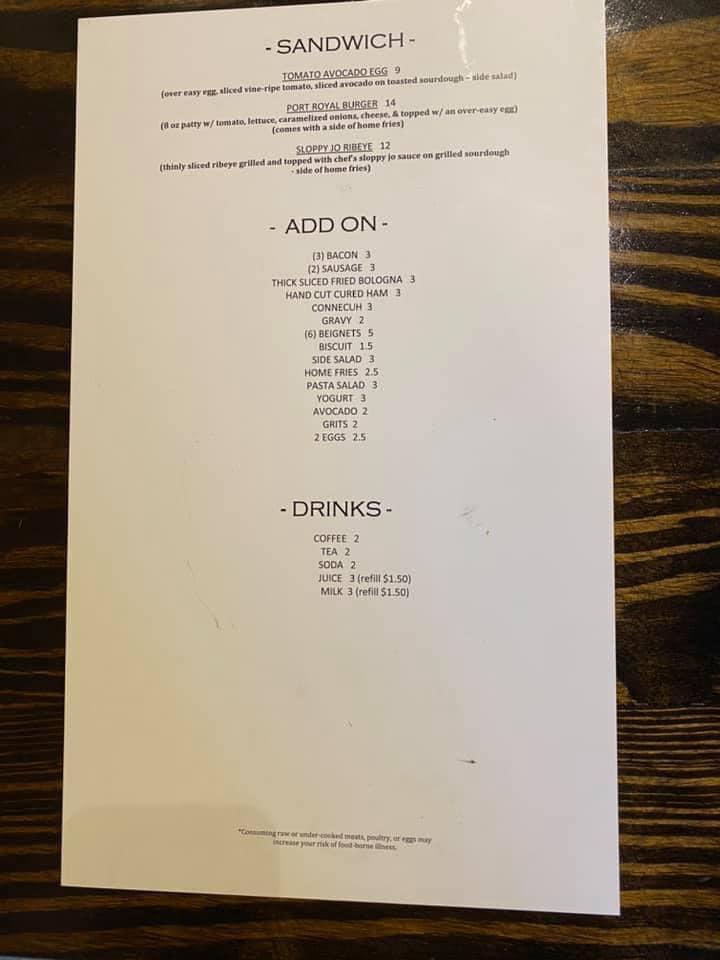 Carta de Five Loaves Bakery & Cafe, Jasper