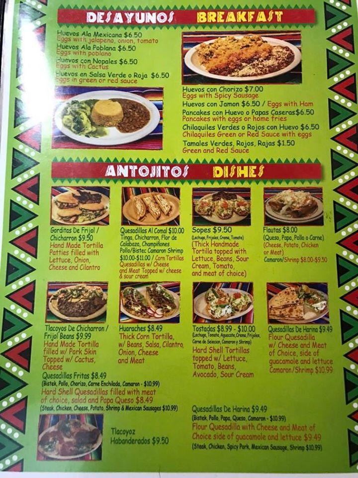 Carta de El Nopalito Mexican Restaurant, Englewood