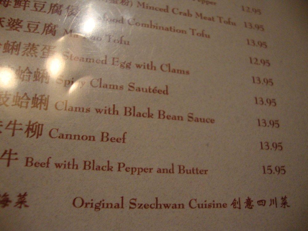 Menu at Shanghai Kitchen restaurant, Greenwood Village, S Yosemite St E8