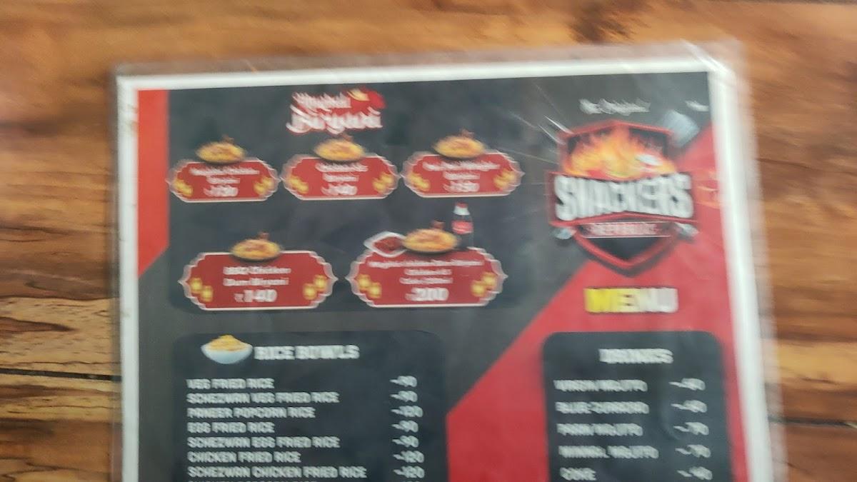 Menu at Snackers Republic, Erode