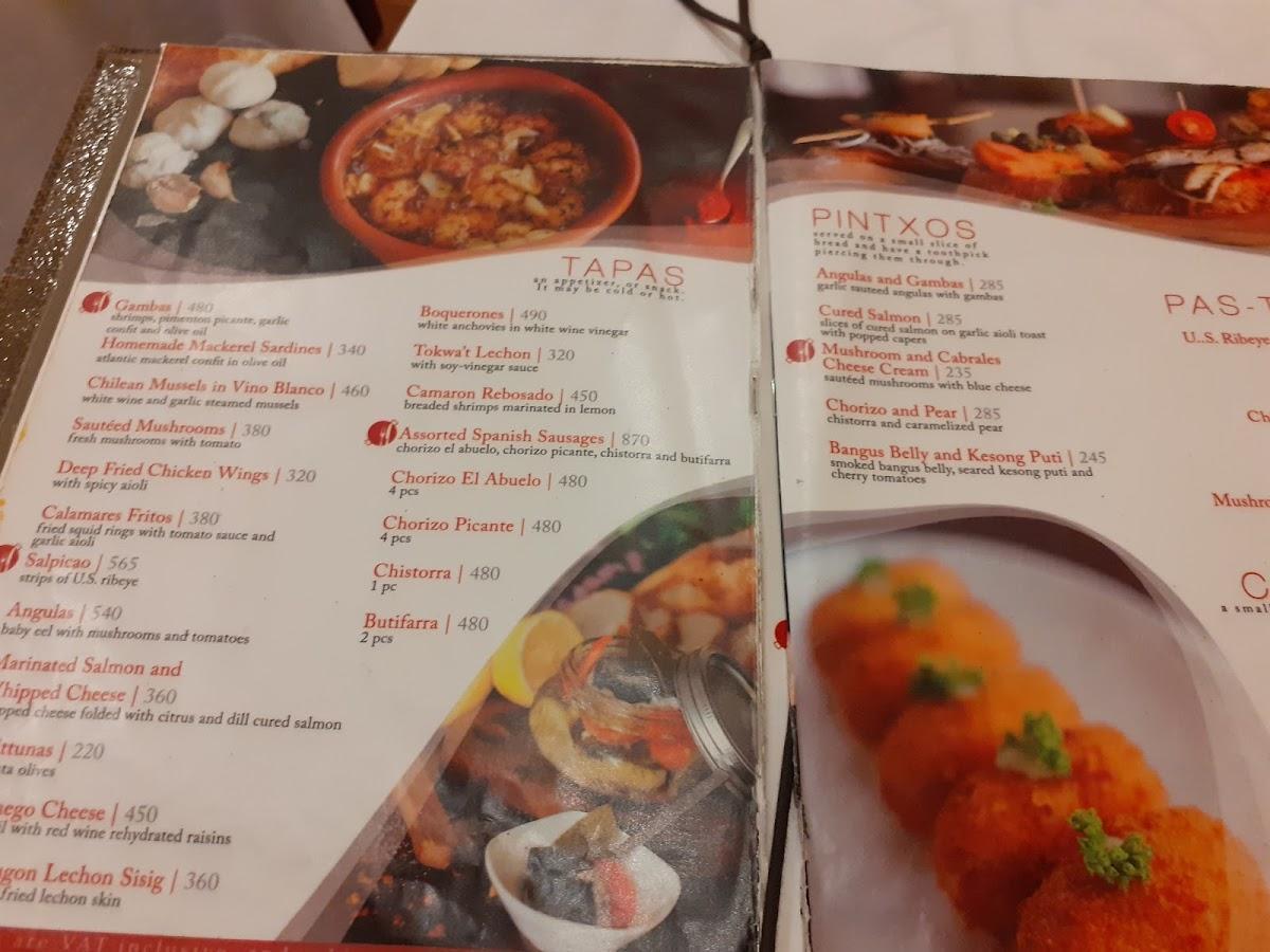 Menu at Un Cuenca Restaurant, Muntinlupa