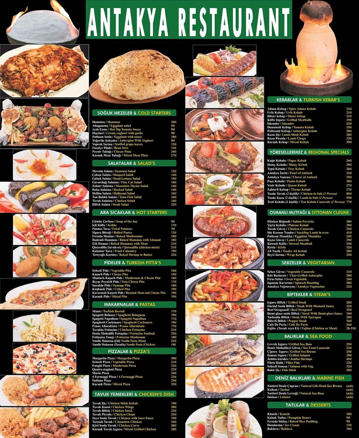 Menu at ANTAKYA RESTAURANT, Istanbul, Divani Ali Sk. No:12