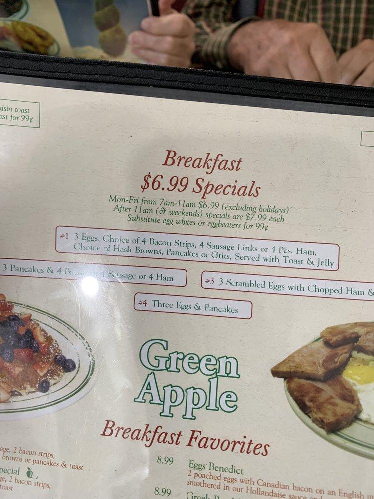 Menu at Green Apple Cooley Lake restaurant, Waterford Township, Cooley ...
