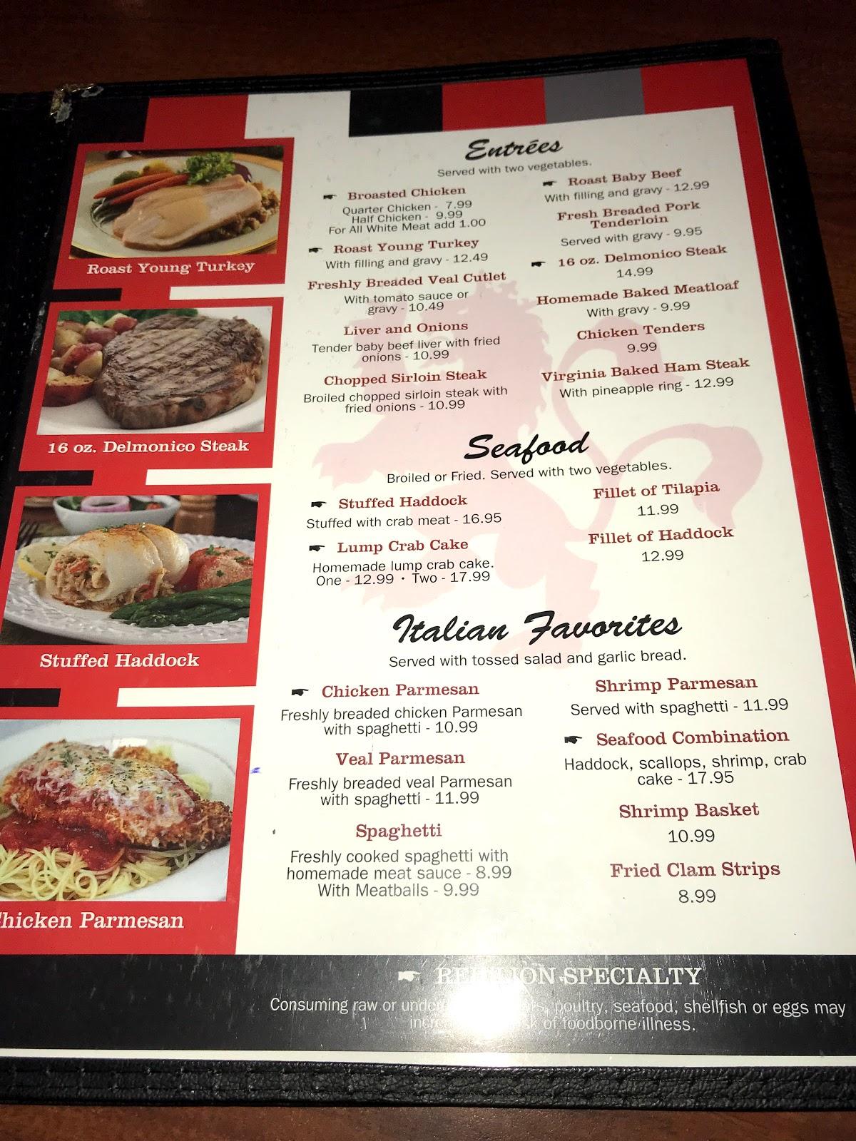 Menu at Red Lion Corner Café restaurant, Red Lion