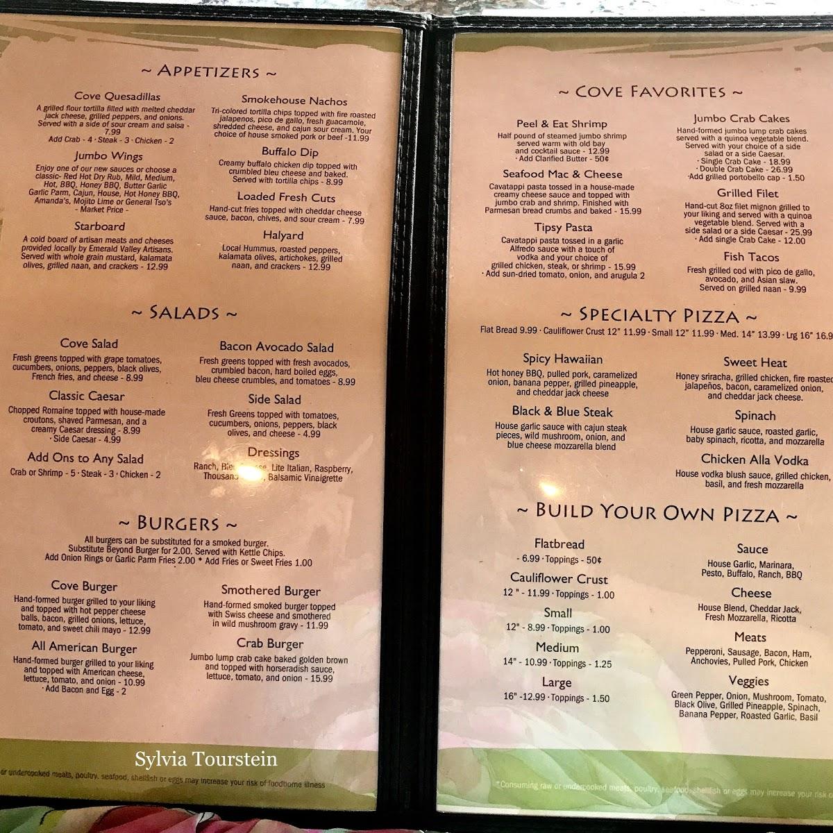 Menu at The Galley restaurant, Millsboro