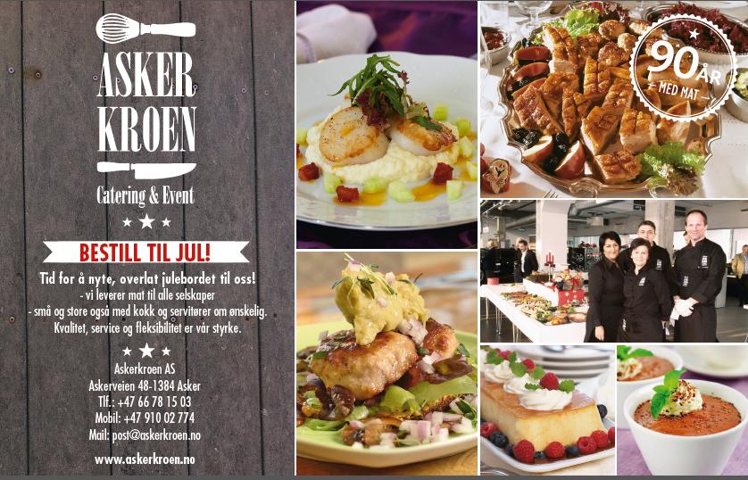 Menu at Asker Kroen restaurant, Asker