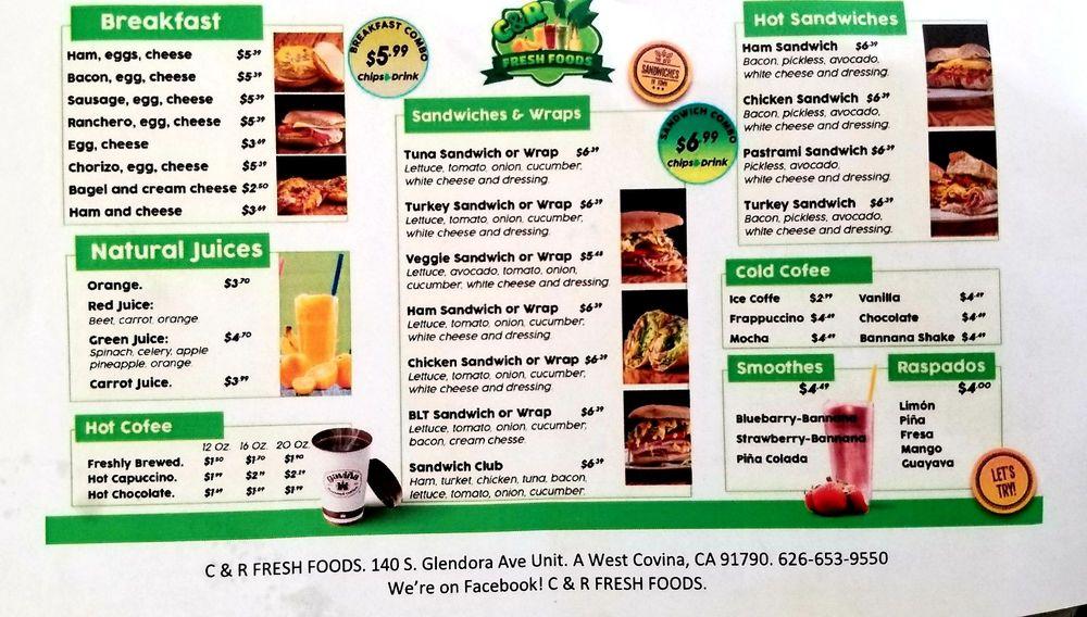 Menu at C&R Fresh Food pub & bar, West Covina