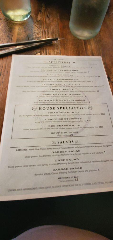 Menu at Green Door on 8th restaurant, Dade City