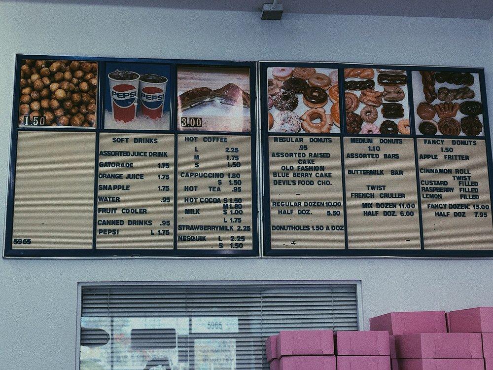 Menu at Jasmine Donut, Rocklin, Pacific St