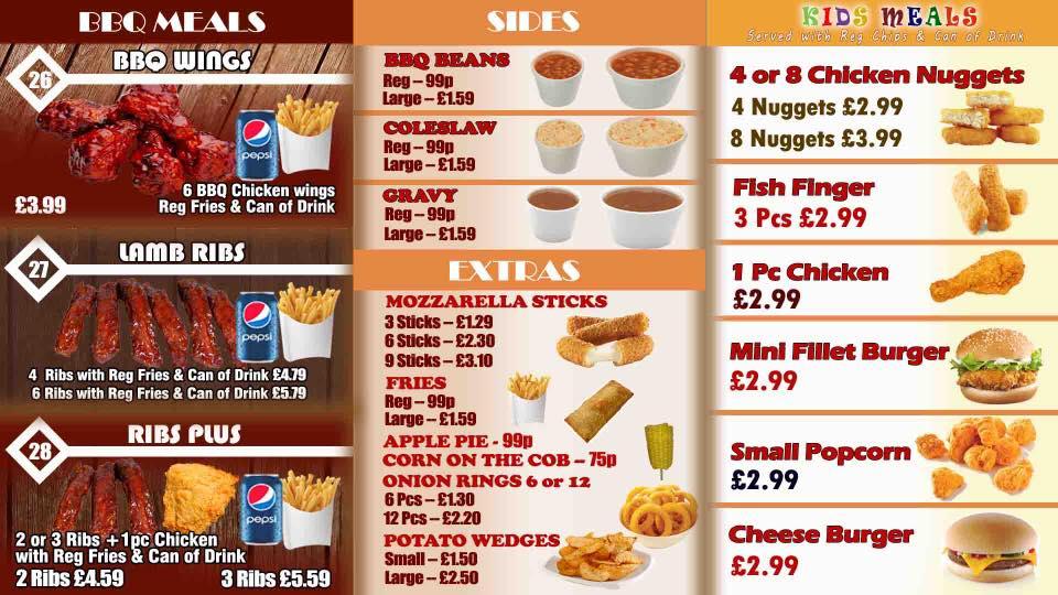 Menu at NewChickenland restaurant, London