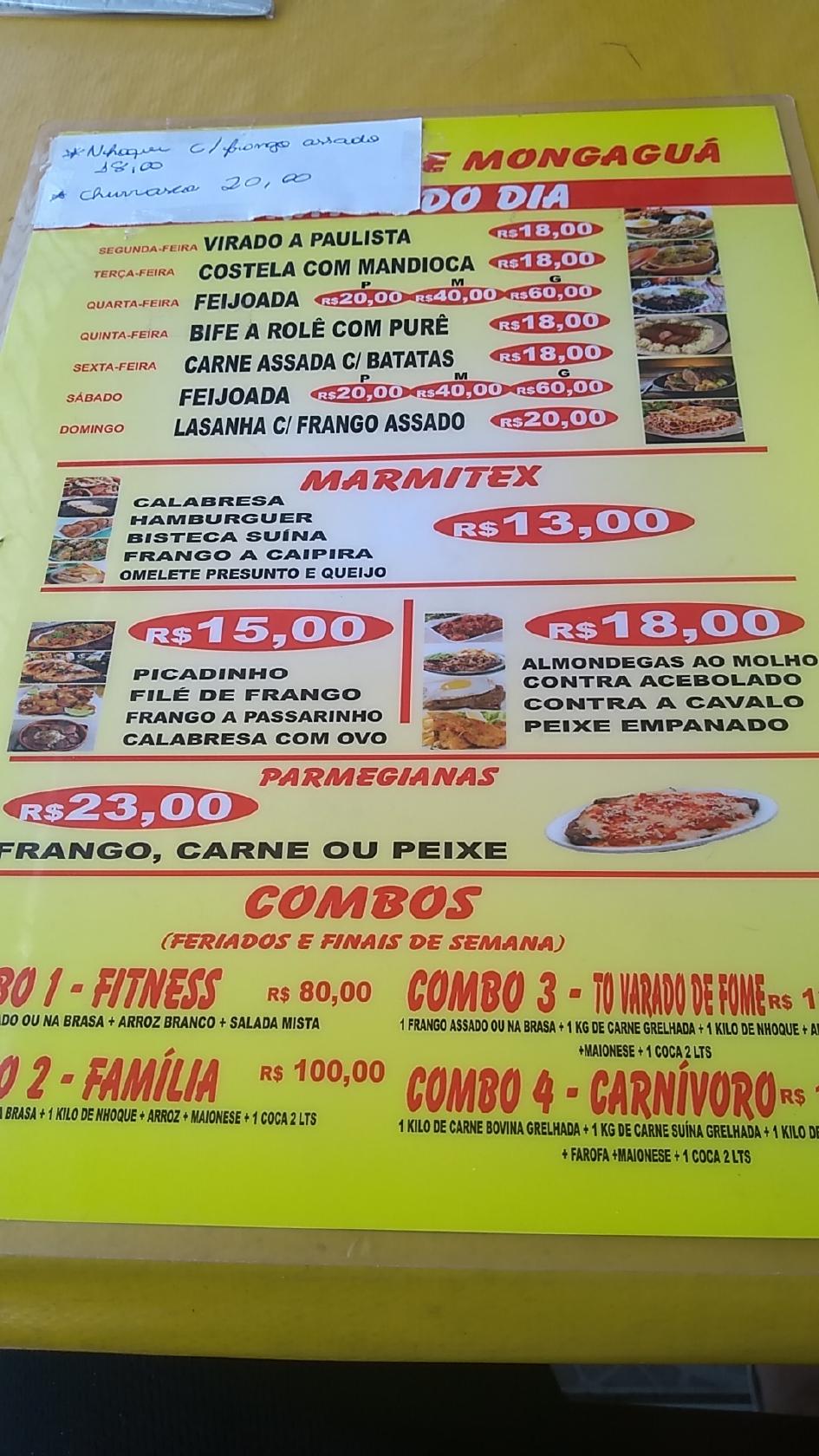Menu at Restaurante Monteiro Grill, Mongaguá