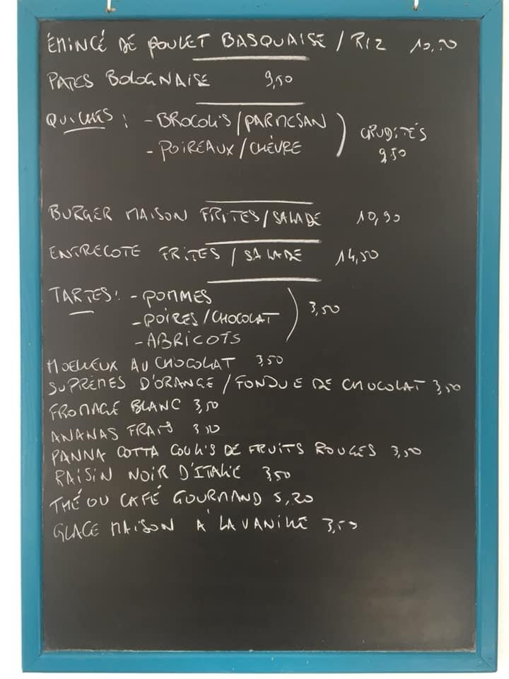 Menu at Chez Louise restaurant, Suresnes