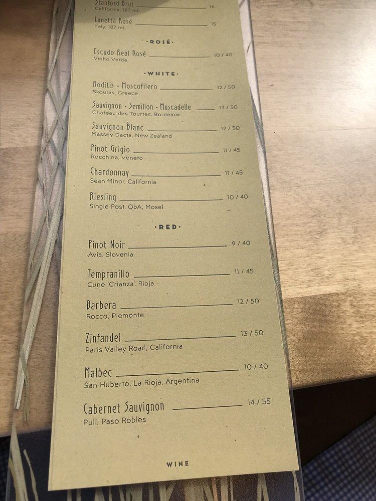 Menu at Over Eden pub & bar, Pittsburgh