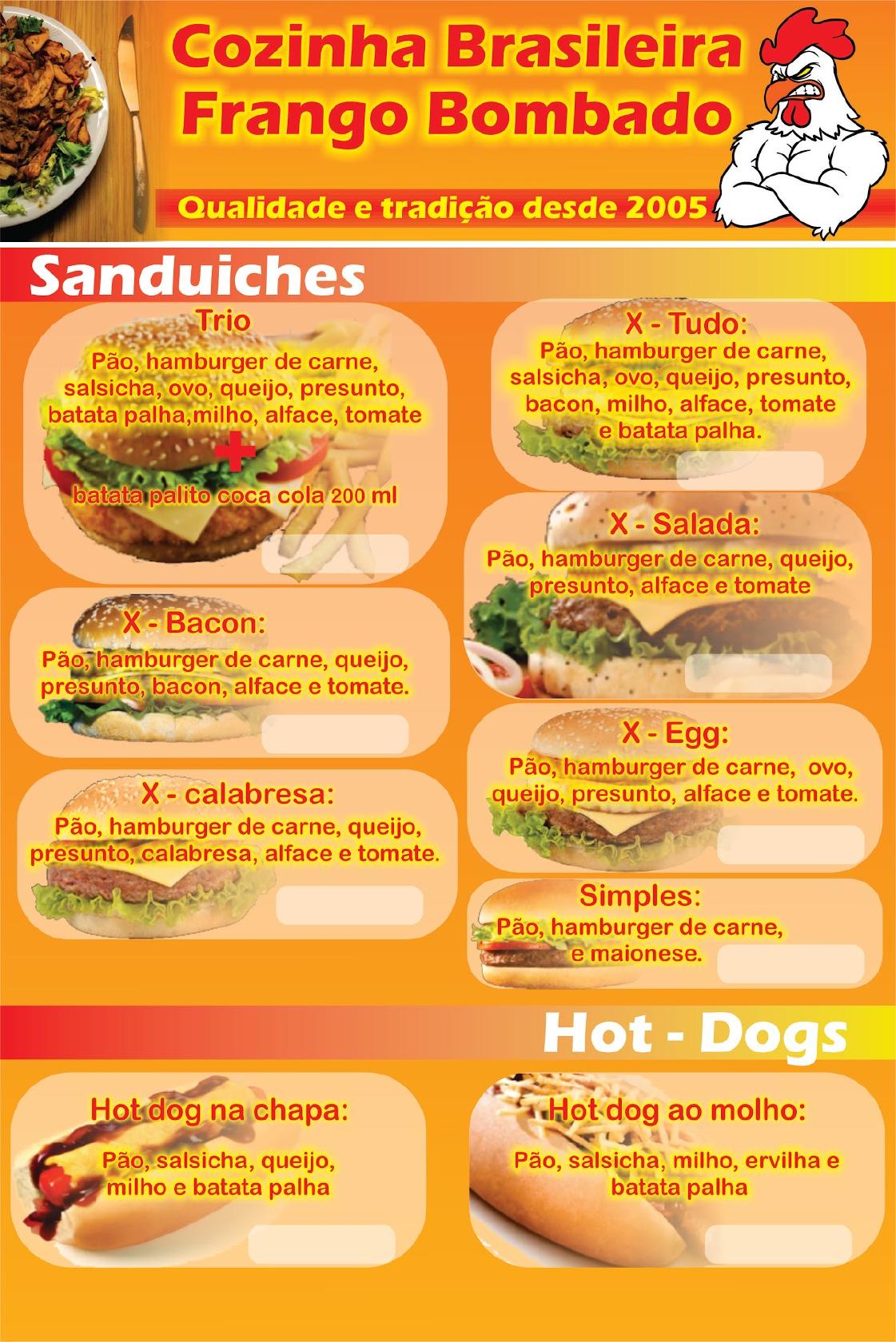 Menu em Restaurante Frango Assado Cozinha Brasileira, Novo Gama