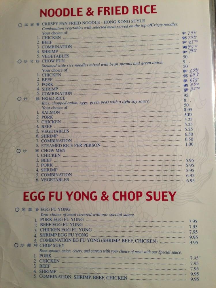 Menu at Hidden Dragon restaurant, Antioch