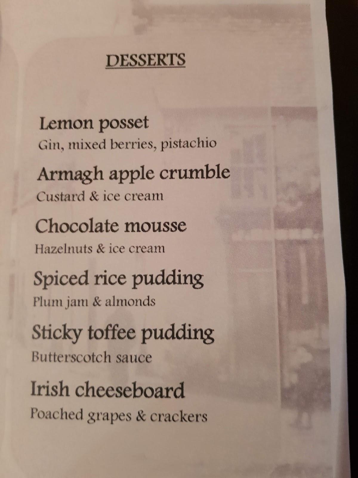 Menu at Church Street Brasserie restaurant, Magherafelt