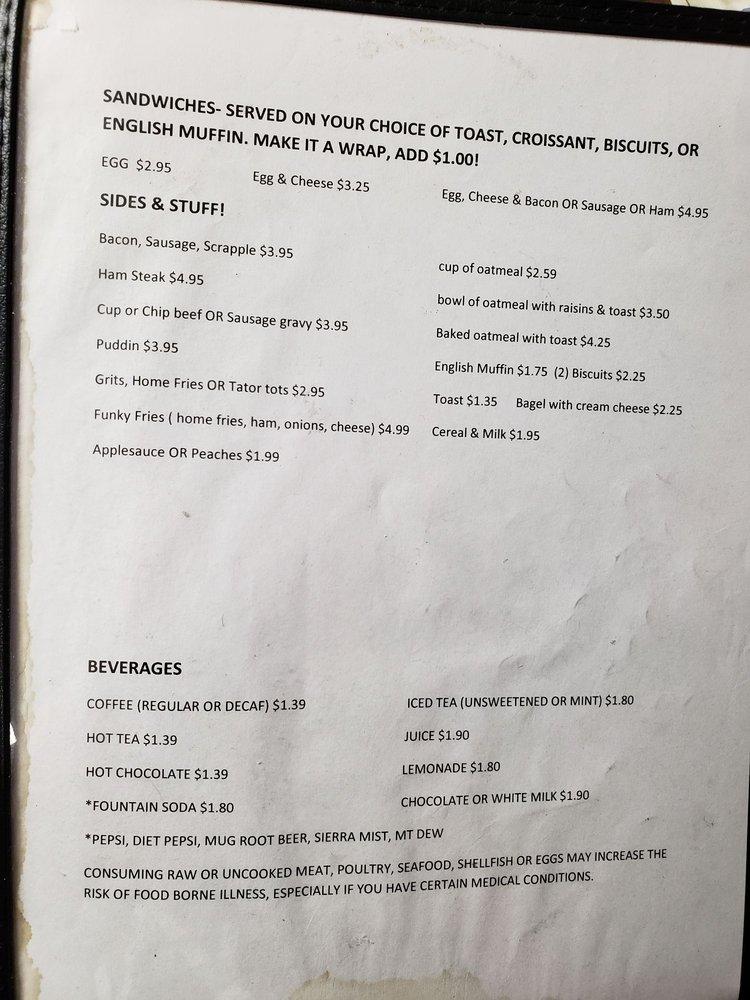 Menu at Route 74 Restaurant, Dover