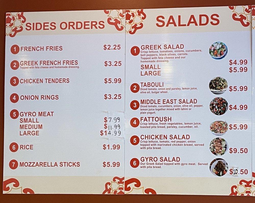 Menu at Durum Grill restaurant, Blue Ash