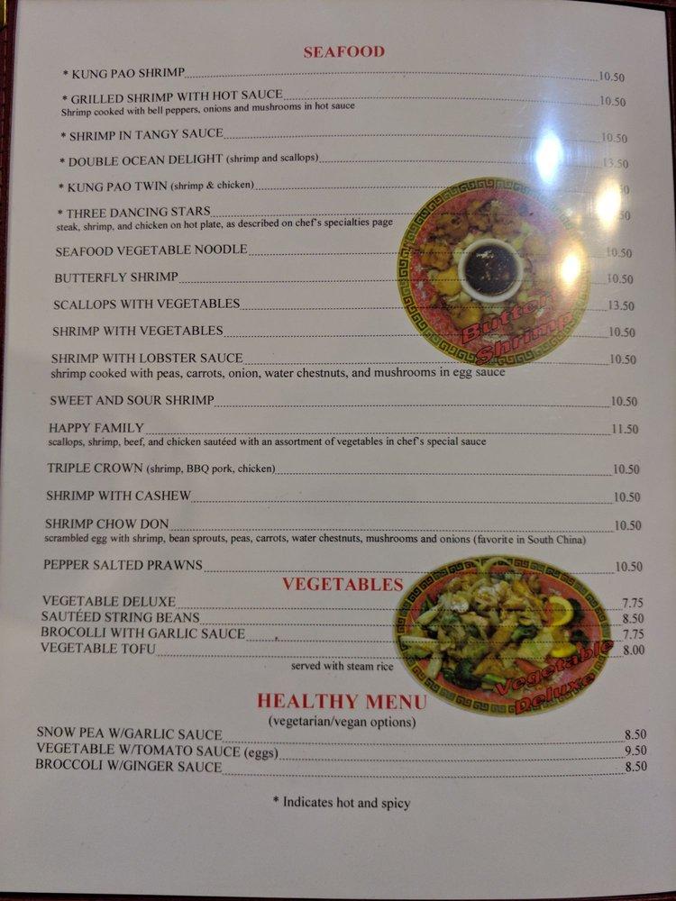 Menu at Eden Gate Chinese Restaurant open 11am-9pm daily lounge open ...