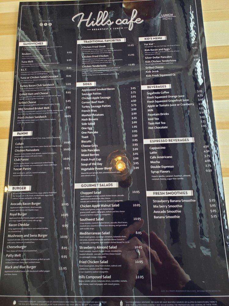Menu at Hills Cafe - Castle Hills & Hills Flowers, Lewisville