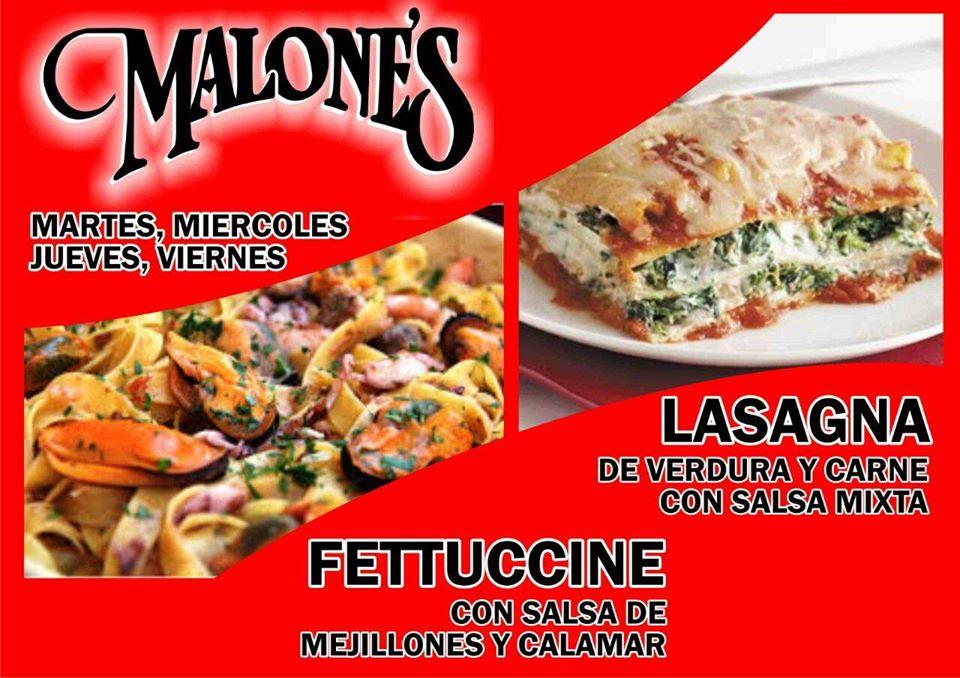 Menu at M's restaurant, Frías