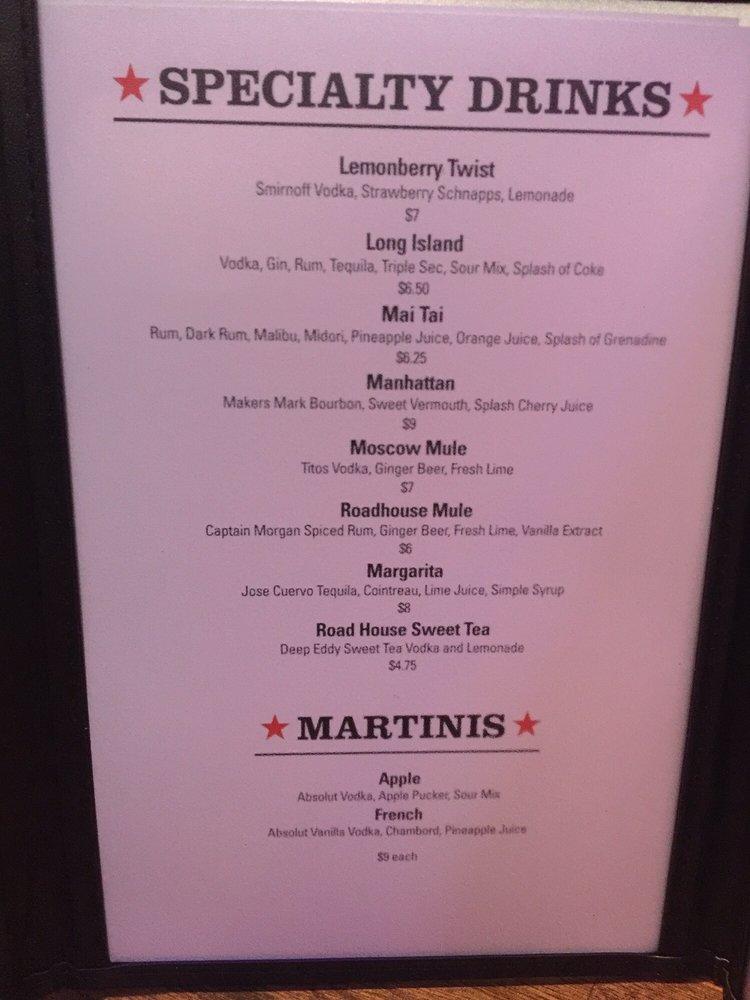 Menu at Randall Roadhouse Bar Grill Pizza, Carpentersville