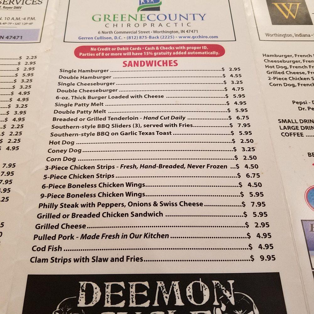 Menu at Route 67 Ice Cream & Diner restaurant, Worthington
