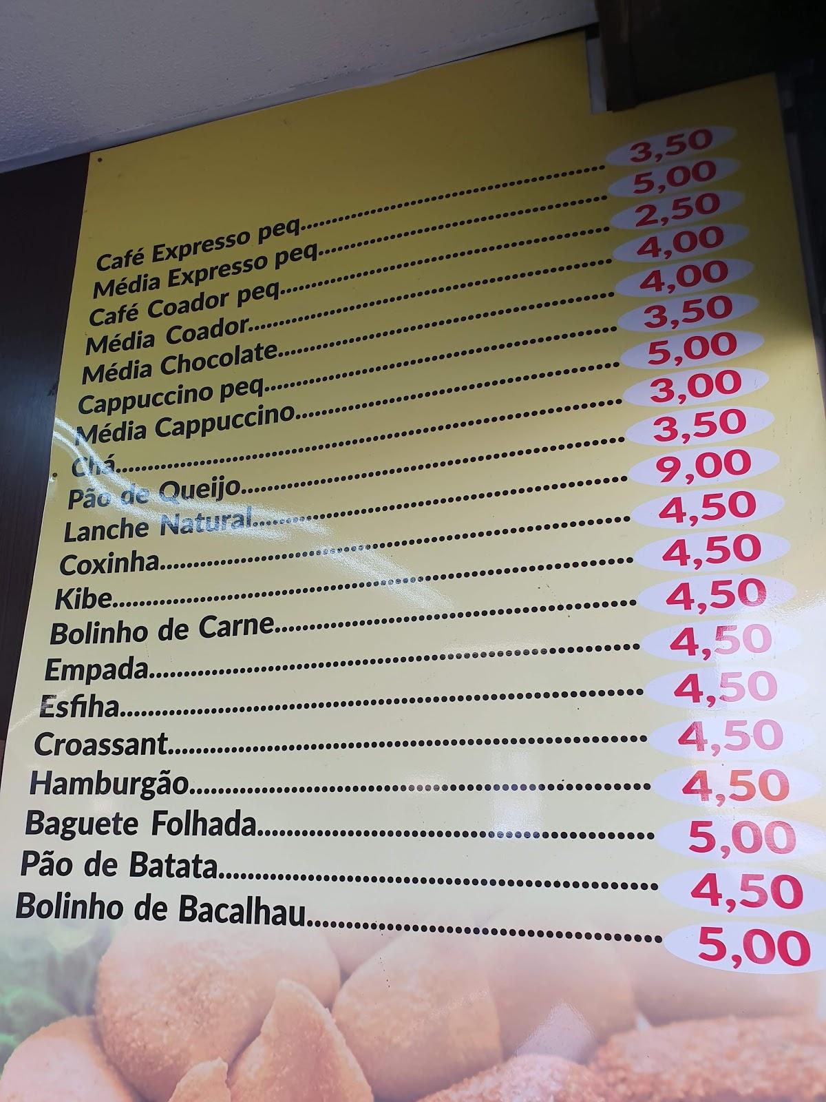 Menu em Cafeteria Cris, São Paulo