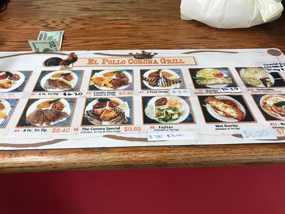 Menu at El Pollo Corona Grill restaurant, Moorpark