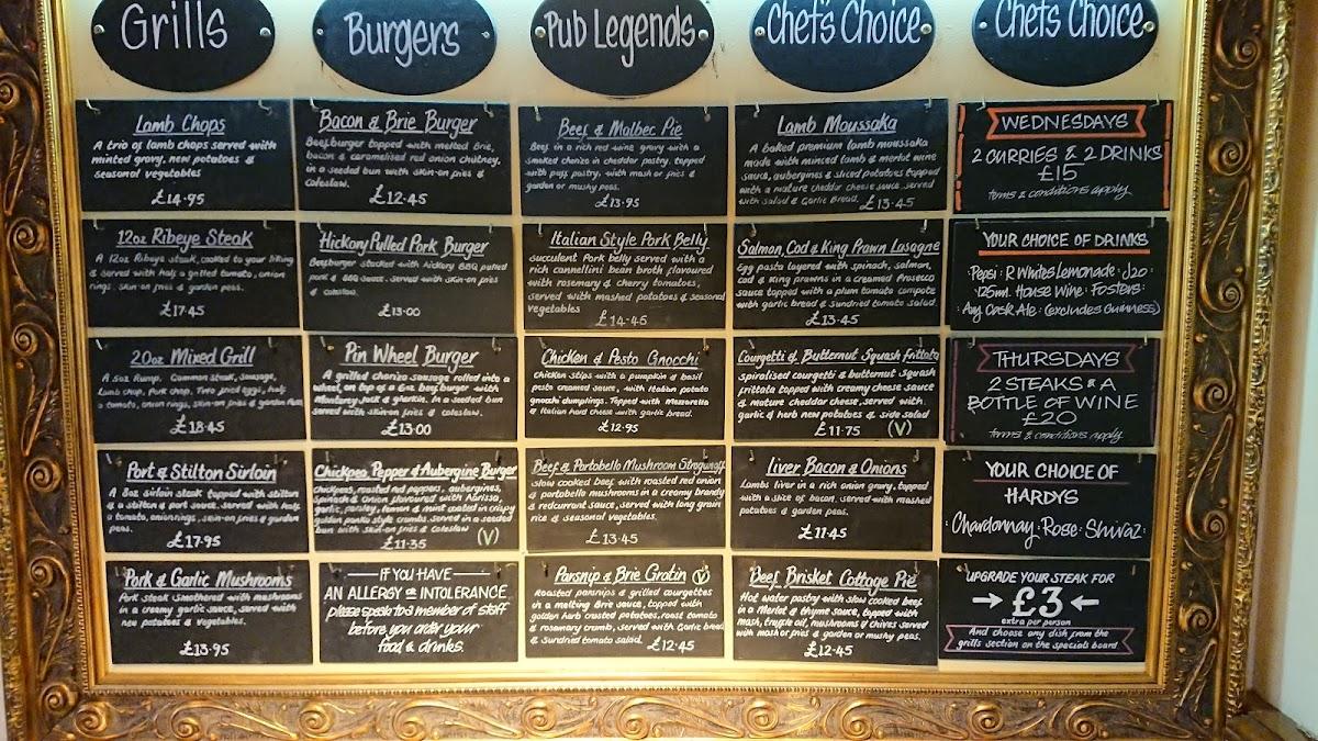 Menu at Kings Arms pub & bar, Loughborough, Hathern