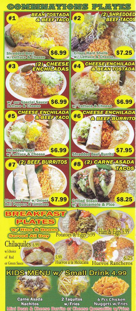 Carta del restaurante Mr.Albert Mexican Food, La Habra