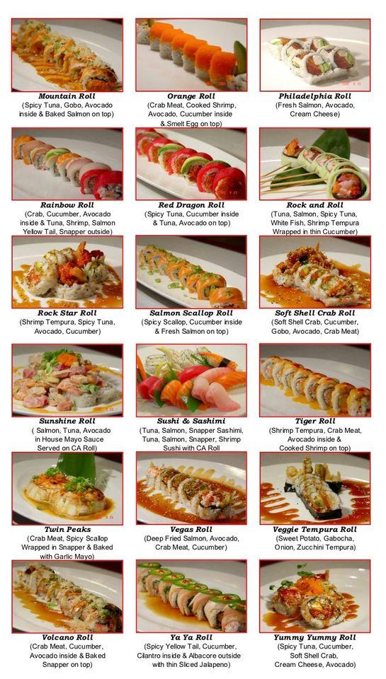 Menu at O Sushi Restaurant, Tucson