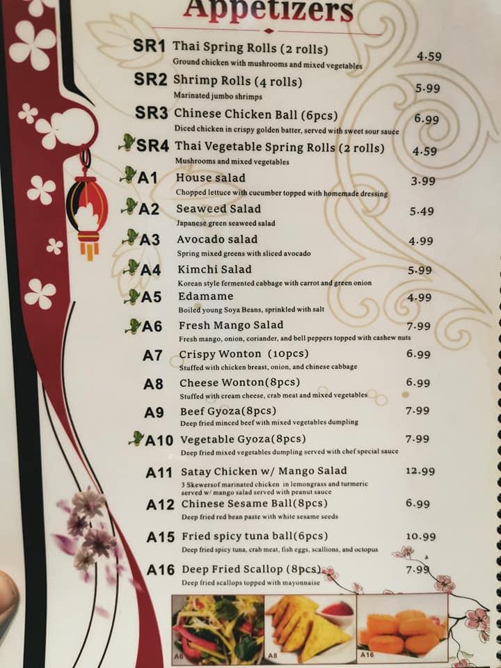 Menu at Sushi Fang restaurant, New Minas