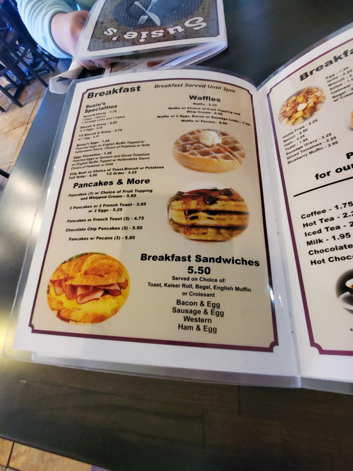 Menu at Susie's Grill pub & bar, Spring Hill
