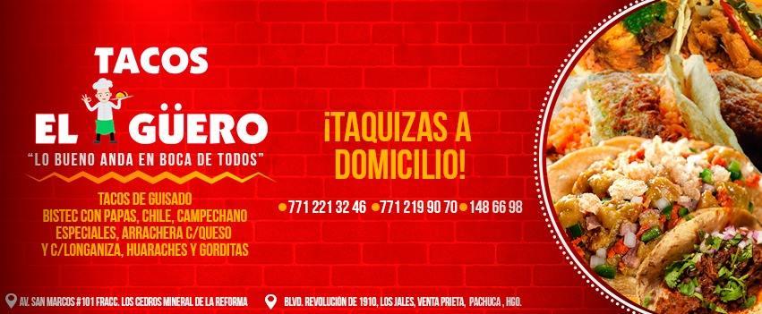 Carta del restaurante Tacos del Guisado “El Güero”, Pachuca del Soto