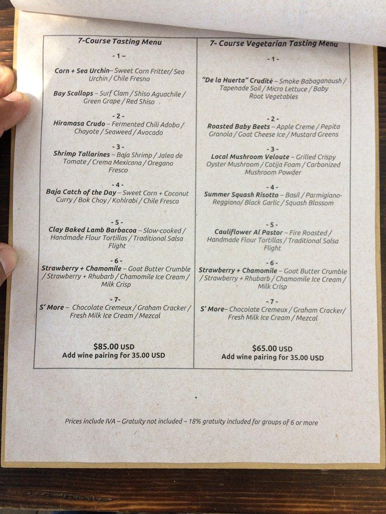 Menu at Animalón restaurant, Guadaloupe