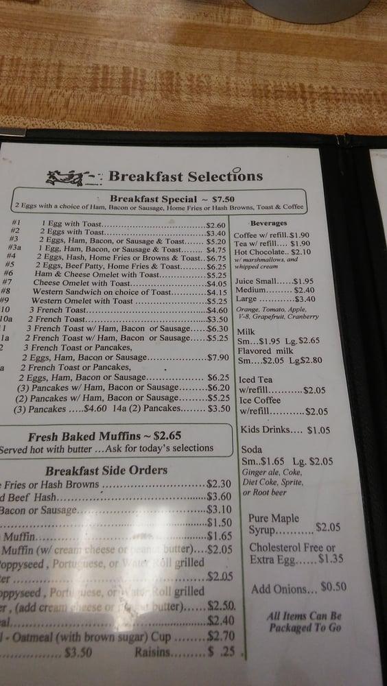 Menu at Egg & I Restaurant, South Hadley, 489 Newton St