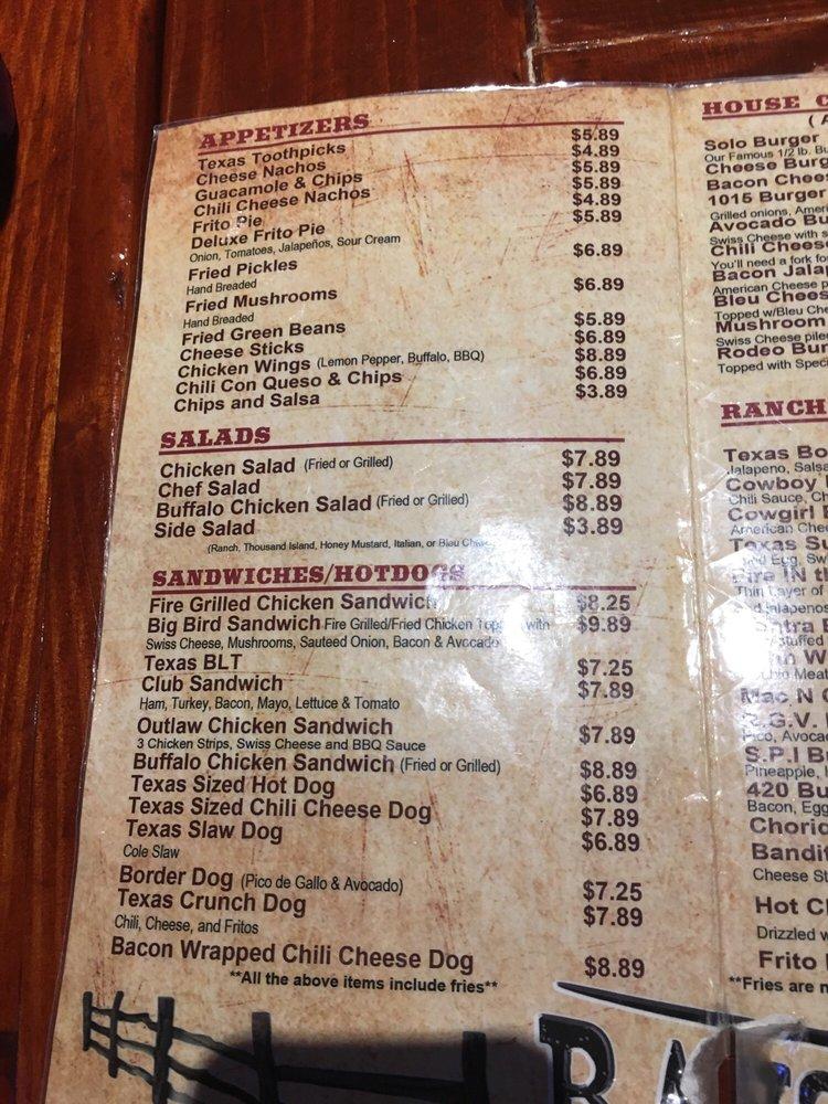 Menu at Ranch House Burgers Mission restaurant, Mission
